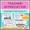Teacher Appreciation Posters | Fun & Uplifting Faculty Lounge Decor ...