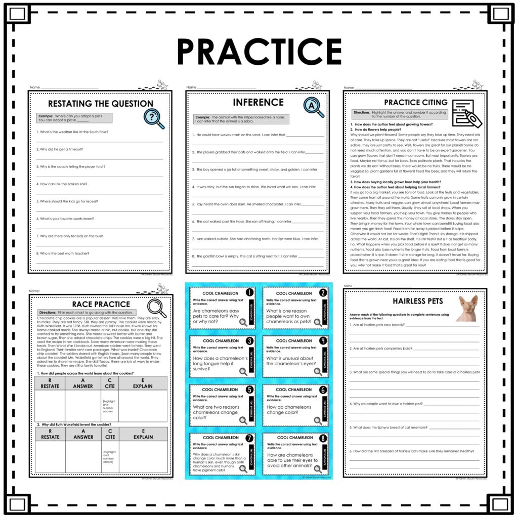 Step-by-Step Text Evidence Unit Grades 2-4 - Rockin Resources