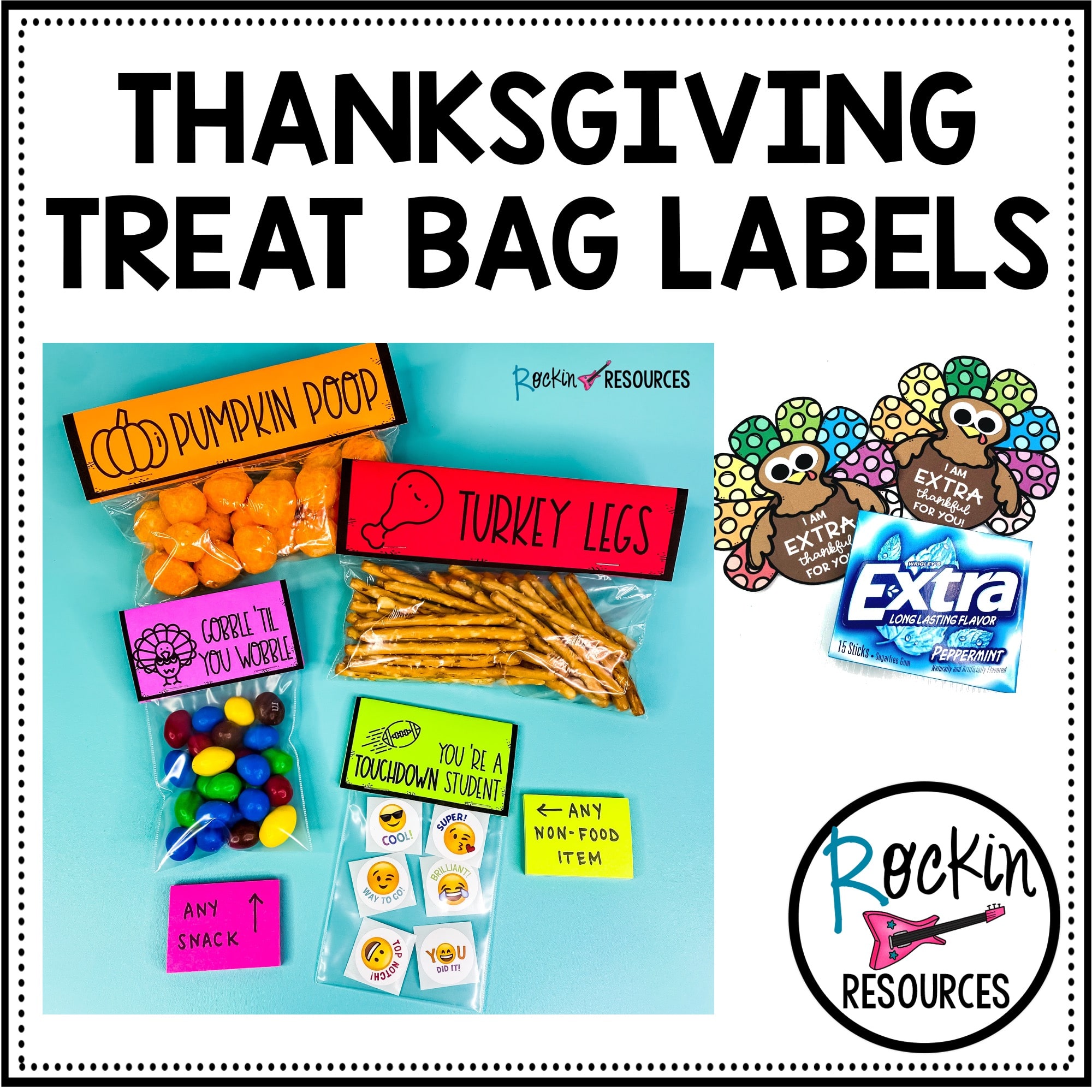 Thanksgiving Treat Bag Labels - Rockin Resources