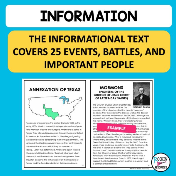 Westward Expansion Informational Text Booklet - Rockin Resources