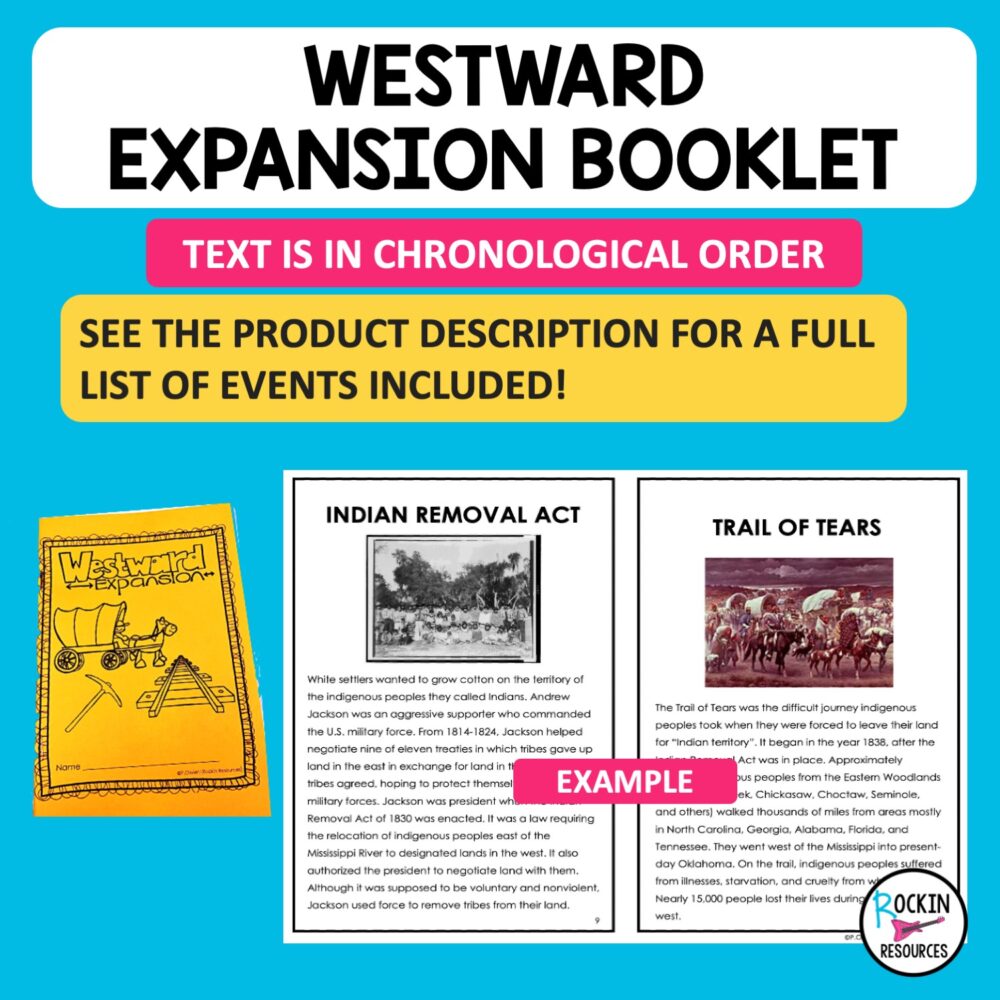 Westward Expansion Informational Text Booklet - Rockin Resources